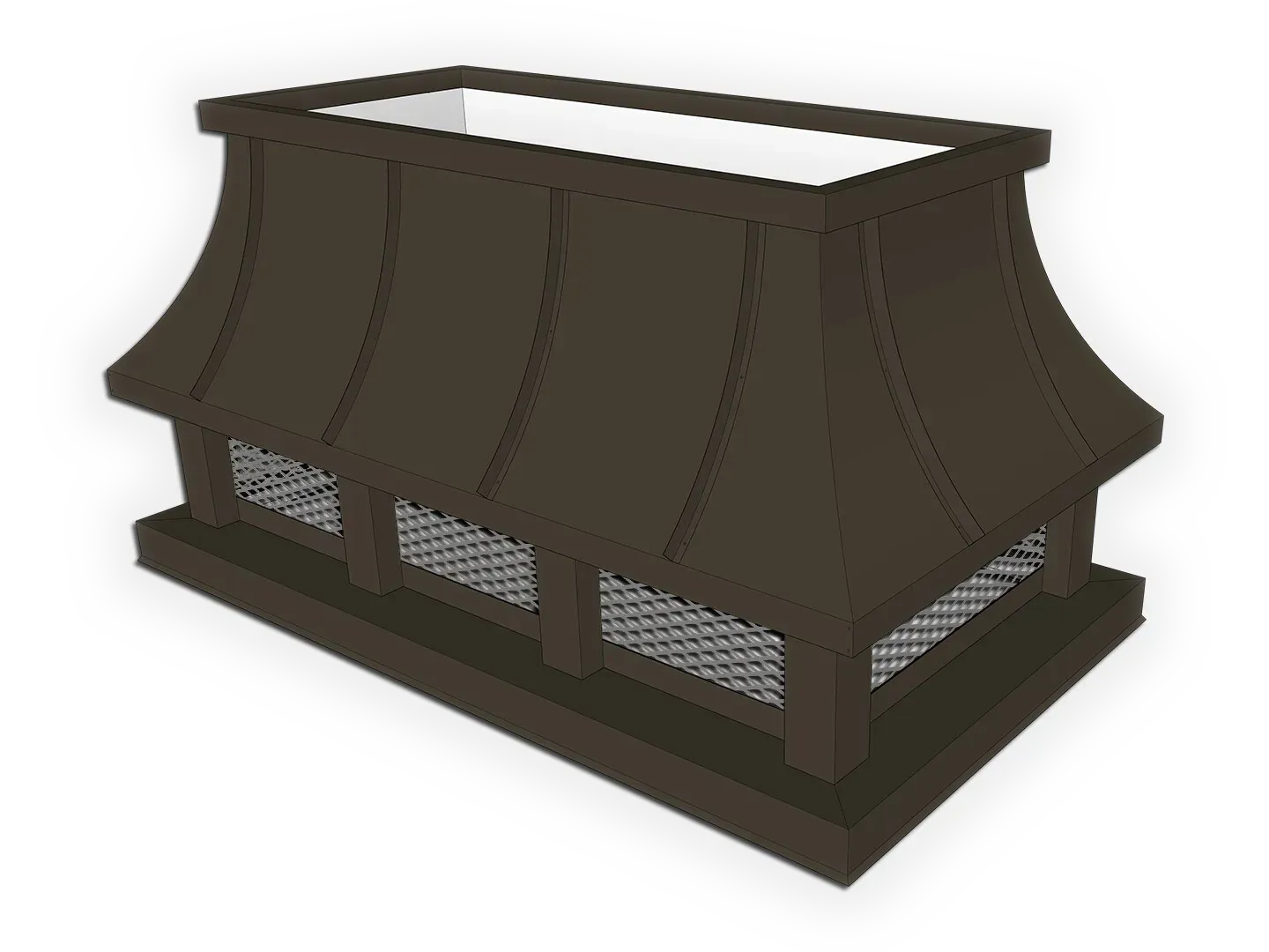 Concave Roof Chimney Cap / Shroud | KM Sheet Metal